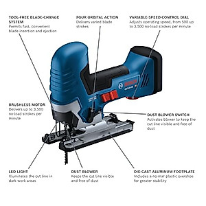 BOSCH GST18V-50BN 18V Brushless Barrel-Grip Jig Saw (Bare Tool)