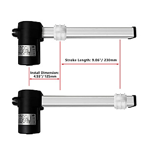 Kroshine Power Recliner Motor Replacement with Cord Model ML8-145 Linear Actuator for Sofa Lift Chair Couch Massage Seat Bed, Aluminum