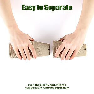 YESIACE Peat Pots, 126 Packs 3.15 Inch Seed Starting Pots with Drainage Holes Round Nursery Pot, Biodegradable Round Plant Seed Starter Peat Pots Germination Seedling Trays