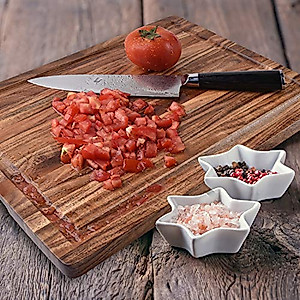 Acacia Wood Cutting Board with Juice Grooves(16" x 12")- Wooden Chopping Board for Meat, Vegetables, Fruit & Cheese