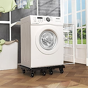 SOLEJAZZ Moving Furniture Dolly Connectable, 440 LBS Capacity Piano Dolly, Heavy Duty 4 Wheel Cart for Heavy Furniture, Black, 1 Pack