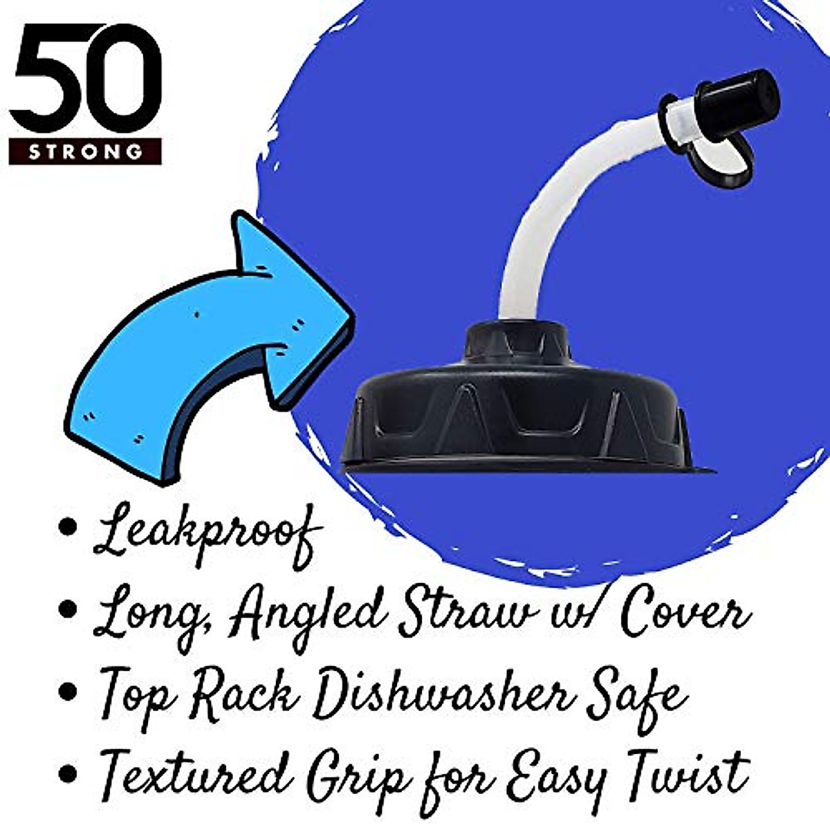 1 Liter Water Bottle with Straw | Hockey Water Bottle with Long Straw | Easy Squeeze Bottles + Built In Finger Grip | BPA-Free Sports Water Bottle for Football, Lacrosse & Boxing | Made in USA