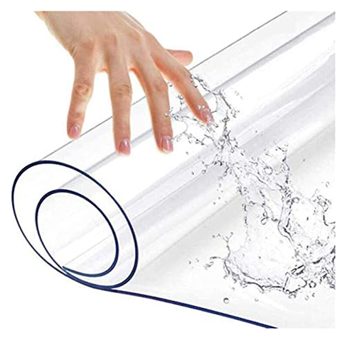 Clear PVC Desk Chair Mat PVC HD Transparent Carpet Hallway Hardwood Floors Mat Protect Pad, Non-Skid, Waterproof, Low Pile Doormat Use for Office Home Hard Floor Carpet,2mm Thick,50/80/100/120/140cm w