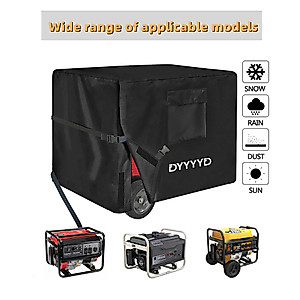 DYYYYD Generator Cover, Outdoor Heavy Duty Generator Covers Waterproof 32 Inch - 600D ,Cover Fit for DuroMax, Westinghouse, Champion, Predator, Honda Portable Generators of 5000-10000W