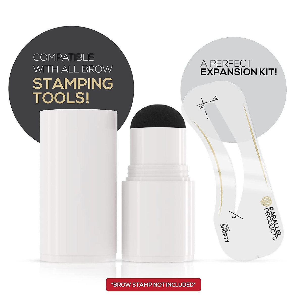 Parallel Products - Eyebrow Stencils - The Complete Reusable Brow Stencil Shaper Kit (18 Count) - Only Stencils - Brow Stamp Not Included