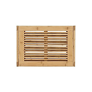 Linon Amzn0327 Finn Bamboo Bathroom Hamper, Brown