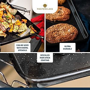 MasterClass Small Baking Tray, Scratch Resistant Vitreous Enamel and Induction Safe 1 mm Thick Steel, 24 x 18 cm