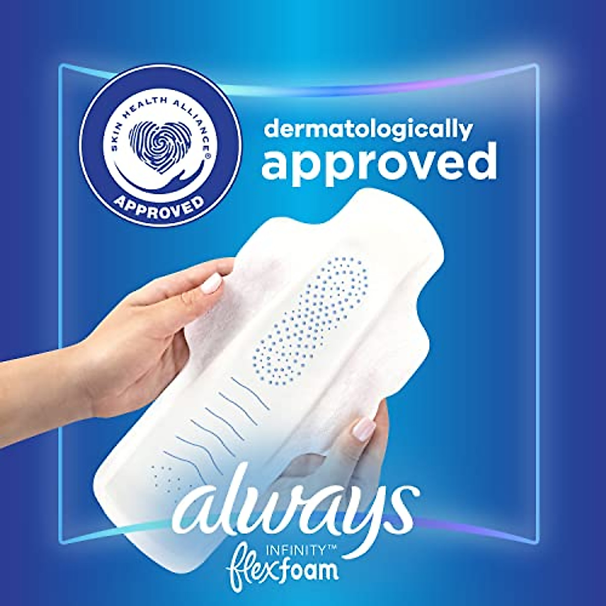 Always Infinity Feminine Pads For Women, Size 4 Overnight Absorbency, Multipack, With Flexfoam, With Wings, Unscented, 26 Count x 3 Packs (78 Count total)
