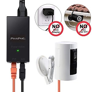 PoE Injector, 48V Power Over Ethernet Adapter, 10/100Mbps IEEE802.3af/at Compliant for Most Polycom/Aastra/Ubiquiti/Amcrest/Realink IP Camera and Phones