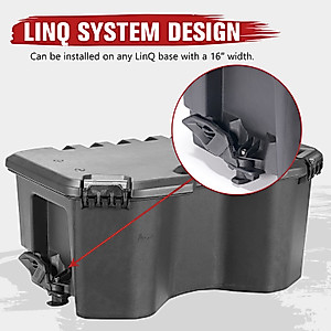 A & UTV PRO Modular Cargo Box for Can Am Maverick, 20 L/5.2 Gallon Rear Storage Cargo Box with Lid Assembly for LINQ Can Am Maverick X3 MAX, Defender, Commander Accessories, Replace OEM#715007112
