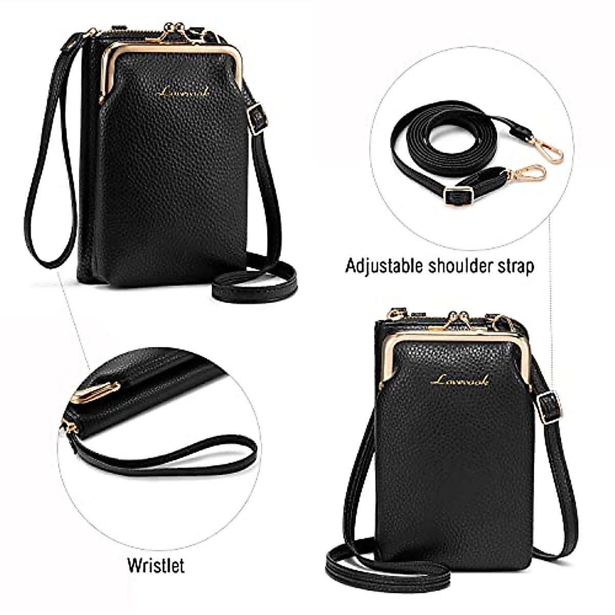 LOVEVOOK Crossbody Cell Phone Purses for Women Lightweight Shoulder Bags Card Holder Wallet Purse