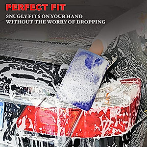 Paydaan Pack of 2 Clay Mitt for Car Detailing, Microfiber Clay Bar Mitt, Medium Grade Car Clay 150m x 220mm, Alternative Clay Towel Auto Detailing, Scratch-Free Paint-Safe