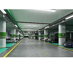 OOOLED 4FT Linkable LED Shop Light for garages,42W 4800LM 5000K Daylight White,LED Ceiling Light, with Pull Chain (ON/Off),Linear Worklight Fixture with Plug,5-Year-Warranty,5000k 4PK