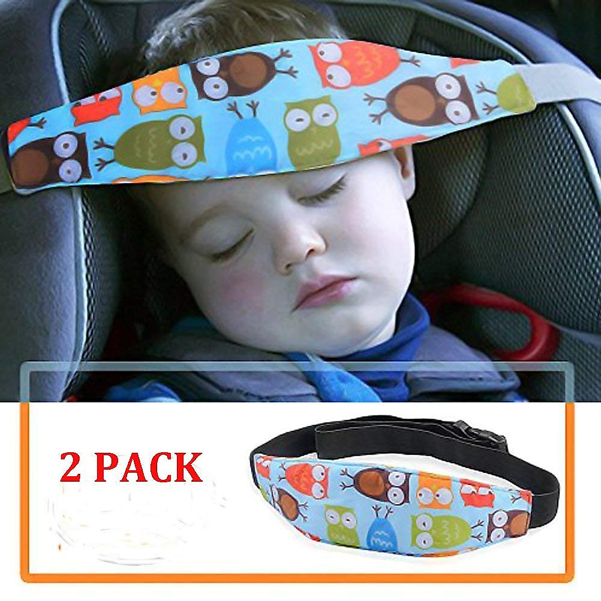 Baby Head Support for Car Seat-Car Seat Head Support for Toddler-Head Band Strap Headrest, Stroller Carseat Sleeping Baby Carseat Head Support for Toddler Kids Children Child Infant