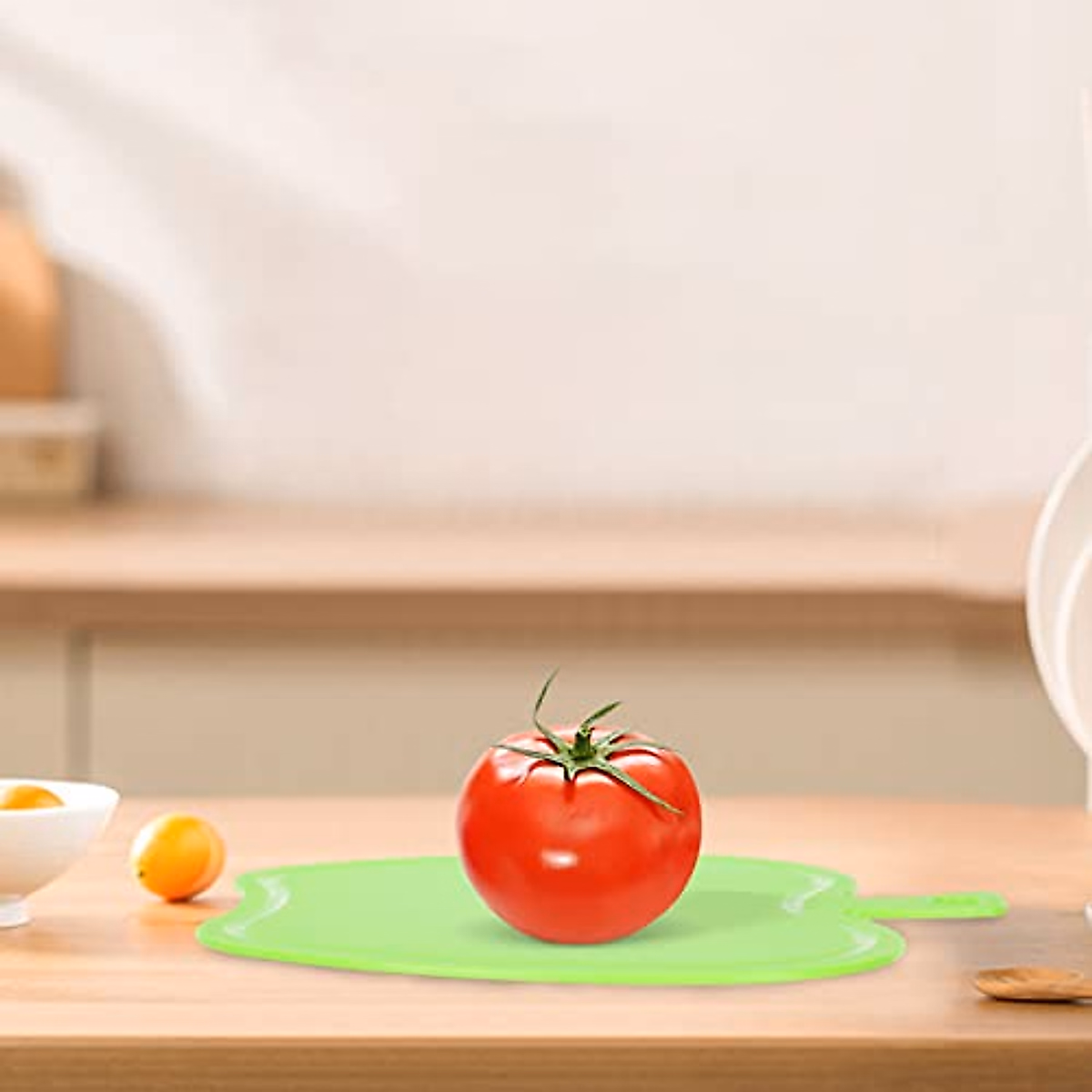 Didiseaon 2pcs Shaped Cutting Board With Handle Small Bread Board Cheese Serving Platter Round Charcuterie Board for Fruit and Veggies