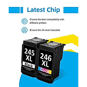 Aroil 245XL 246XL Combo Pack Replacement Printer Ink for Canon Ink Cartridges 245 and 246 for Canon Pixma TR4500 TS3322 TS3122 TR4522 TR4500 MG2522 MX490 MX492 TS3300 TS3320 TS3100 MG2500 (2 Pack)