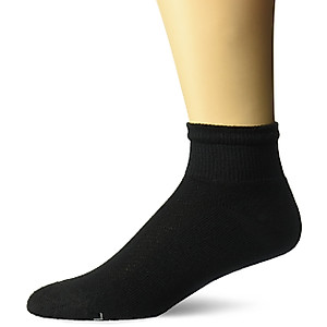 Hanes Ultimate mens 6-pack X-temp Ankle Casual Sock, Black, 12-Jun US