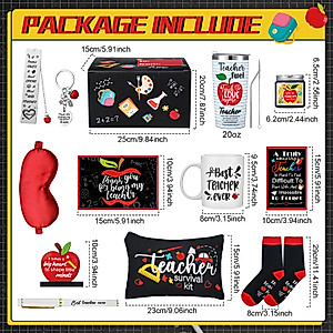 Funnymoom 13 Pcs Teacher Appreciation Gifts Bulk, Teacher Gifts for Women Box Thank You Gift for Teachers Birthday Graduation Valentines Day Christmas Back to School(Bright)