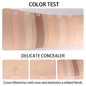 evpct 6 Colors Corrector Correcting Cream Concealer Contour Makeup Palette Set for Mature Skin Pink under Eye Concealer Palette Cream Kit for Dark Circles and Puffiness Trouble Spots Redness