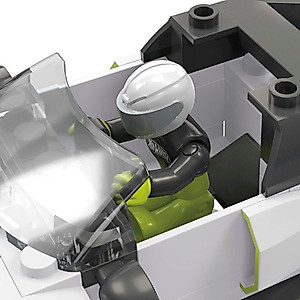 MEGA Hot Wheels Building Toy Race Car Playset, Audi R8 LMS GT2 with 73 Pieces, 1 Micro Action Figure Driver, White, Gift Ideas for Kids Age 5+ Years