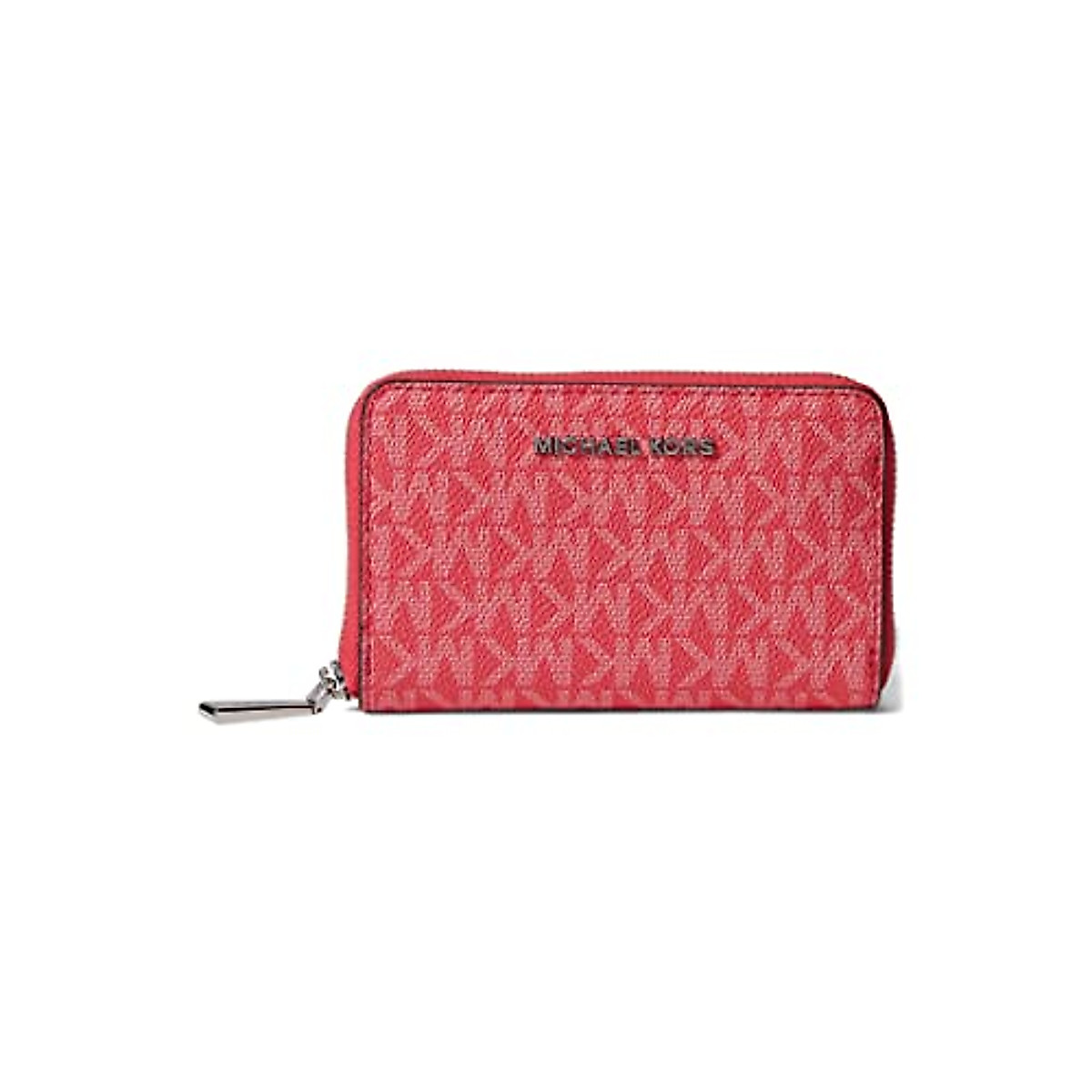 Michael Kors Jet Set Small Zip Around Card Case Geranium One Size