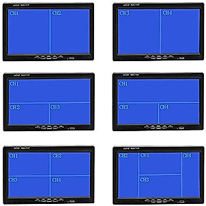 Backup Camera Kit 7 inch 4-Spilt Monitor Rear View Cameras with IP 67 Waterproof 18 IR Night Vision Car Camera for Tucks, RVs,Trailers,Bus,Vans + 4pcs 10m/393.7inch Cables