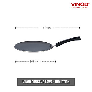 Vinod 25 cm Nonstick Induction Concave Tawa, 10"