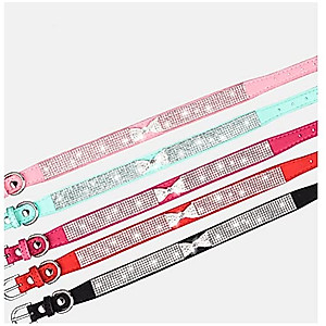 Small Dog Collar Diamond Bling Girl Puppy Cat Collars Rhinestone Cute Bowtie Female Boy Little Pet Kitten Collar Animals Purple S
