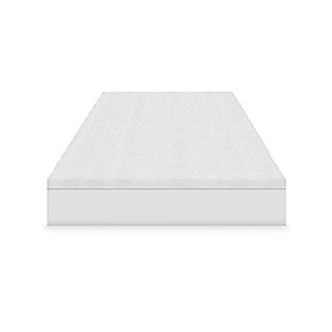 SensorPEDIC 2-Inch Prime Gel-Infused Mattress Topper, Twin, White