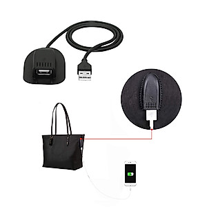 SinLoon USB 2.0 Charging Cable USB 2.0 Male to USB Female Panel Mount Charging & Data Sync Cable for Work Backpack USB Charging Port(0.6M)
