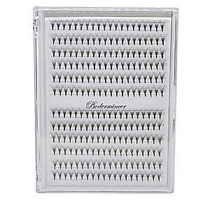 Dedila Short Stem Nature Long 10D Premade Fans Dramatic Volume Eye Lashes Extensions Thickness 0.07mm D Curl Soft and Light Weight Individual False Eyelashes Cluster (12MM)