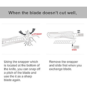 10 Pcs, DORCO Professional Quality Utility Box Cutter Knife L301 - Auto-Lock Safety System, Large Design, Retractable, Built-In Snap-Off Tool, Replaceable Carbon Steel Blade - 18mm