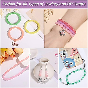 Audab 1600 Pieces 6mm Round Glass Beads for Jewelry Making, 32 Colors Crystal Beads for Bracelets Jewelry Making and DIY Crafts(6mm, 32 Colors)