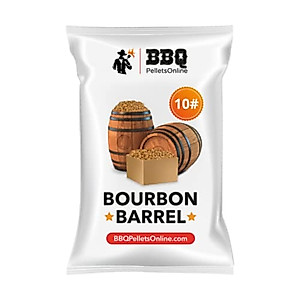 BBQ Pellets Online 10# 100% Bourbon Barrel Wood BBQ Pellets (10 pounds)