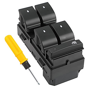 20945129 Drive Side Power Window Switch Replacement for 07-14 Silverado Sierra 1500 2500HD 3500HD, Traverse, HHR, Yukon, Enclave, Replaces OE#, 25789692 25951963 Master Control Window Switch