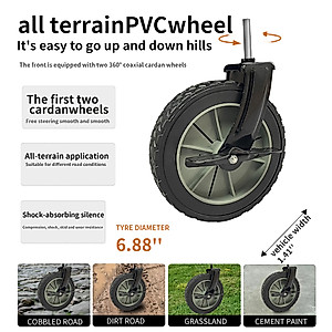 Wagon Cart with Wheels Foldable,Utility Garden Cart with Heavy-Duty Steel Frame,Portable Outdoor Utility Beach Wagon,Collapsible Wagon,Dark Blue Trolley Cart Carry up to 225 Pounds