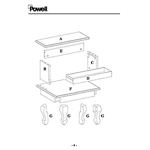 Powell Attic Cherry Bed Steps