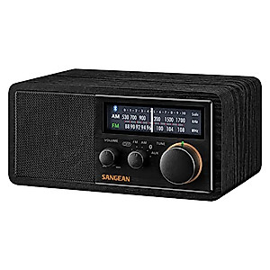 SANGEAN SG-118 AM/FM/Bluetooth Wooden Cabinet Radio with USB Phone Charging