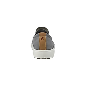 ECCO Men's Soft 7 Slip ON 2.0 Sneaker, Wild Dove Nubuck/Lion Perforated, 10-10.5