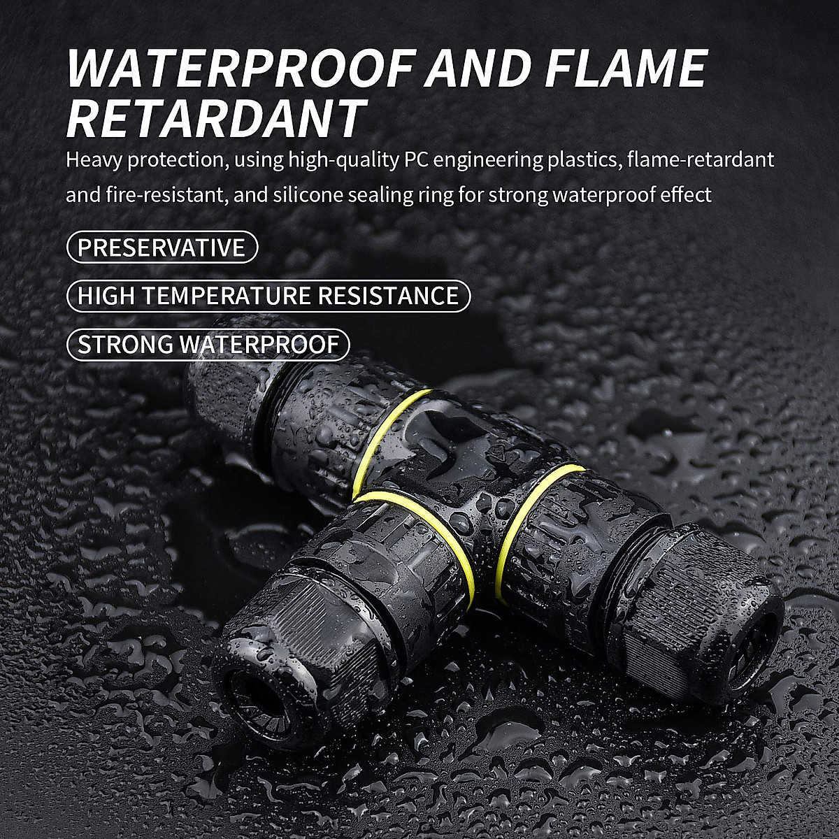 CMX Junction box outdoor waterproof cable connector,M20T,IP68,used for maintenance and power expansion. Suitable for 4-core cables(5mm-12mm)