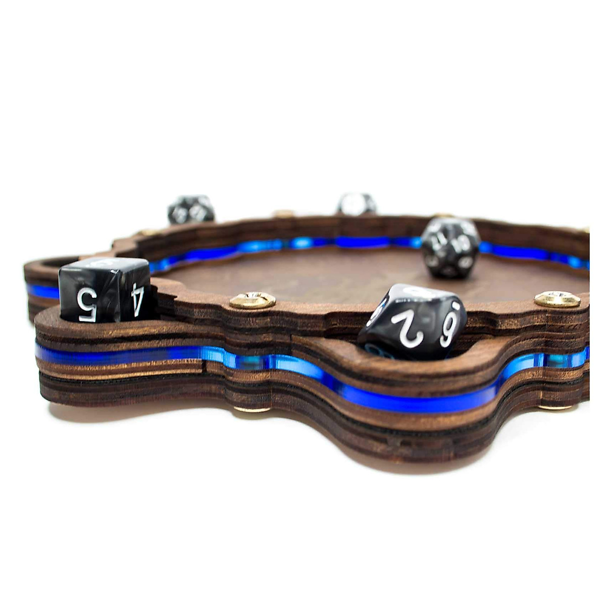 C4Labs 9" Padded Vegan Leather Dice Tray - Dapper Octopus - Blue