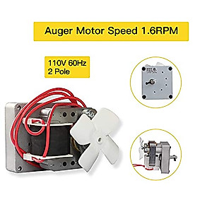 cicee Auger Motor,Grill Induction Fan Kit, Fire Burn Pot and Hot Rod Ignitor,Replacement Parts with Screws and Fuse for Pit Boss and Traeger Wood Pellet Grill, Ignitor Kit Fits