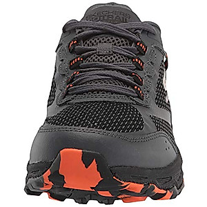 Skechers Men's GOrun Altitude-Trail Running Walking Hiking Shoe with Air Cooled Foam Sneaker, Charcoal/Orange/Black, 10.5