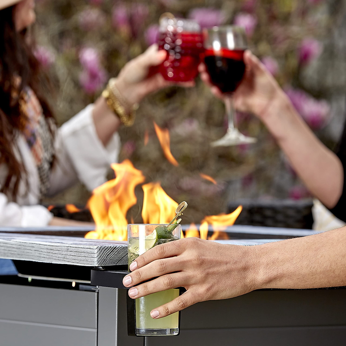 Relax Gray 30” Square Gas Fire Table