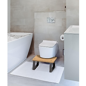 REGIS Bamboo Toilet Stool for Adults, 7" Poop Stool,
