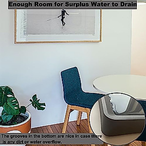 Dcpes Plant Roller Base, 5 Hidden Wheels, 12Inch Square Rolling Plant Stand with Invisible Casters, Heavy Duty Planter Caddies, Indoor Plant Dolly, Dark-Grey 2Pack