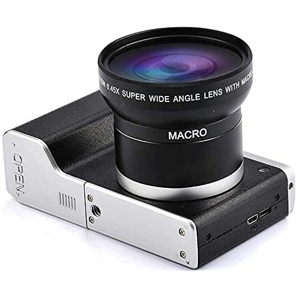 Digital Camera 24MP 4.0 Inch Touch Monitor Camera for Backpacking FHD Mini Compact Wide Angle Lens Pocket Camera for Photography(2 batteries Included)