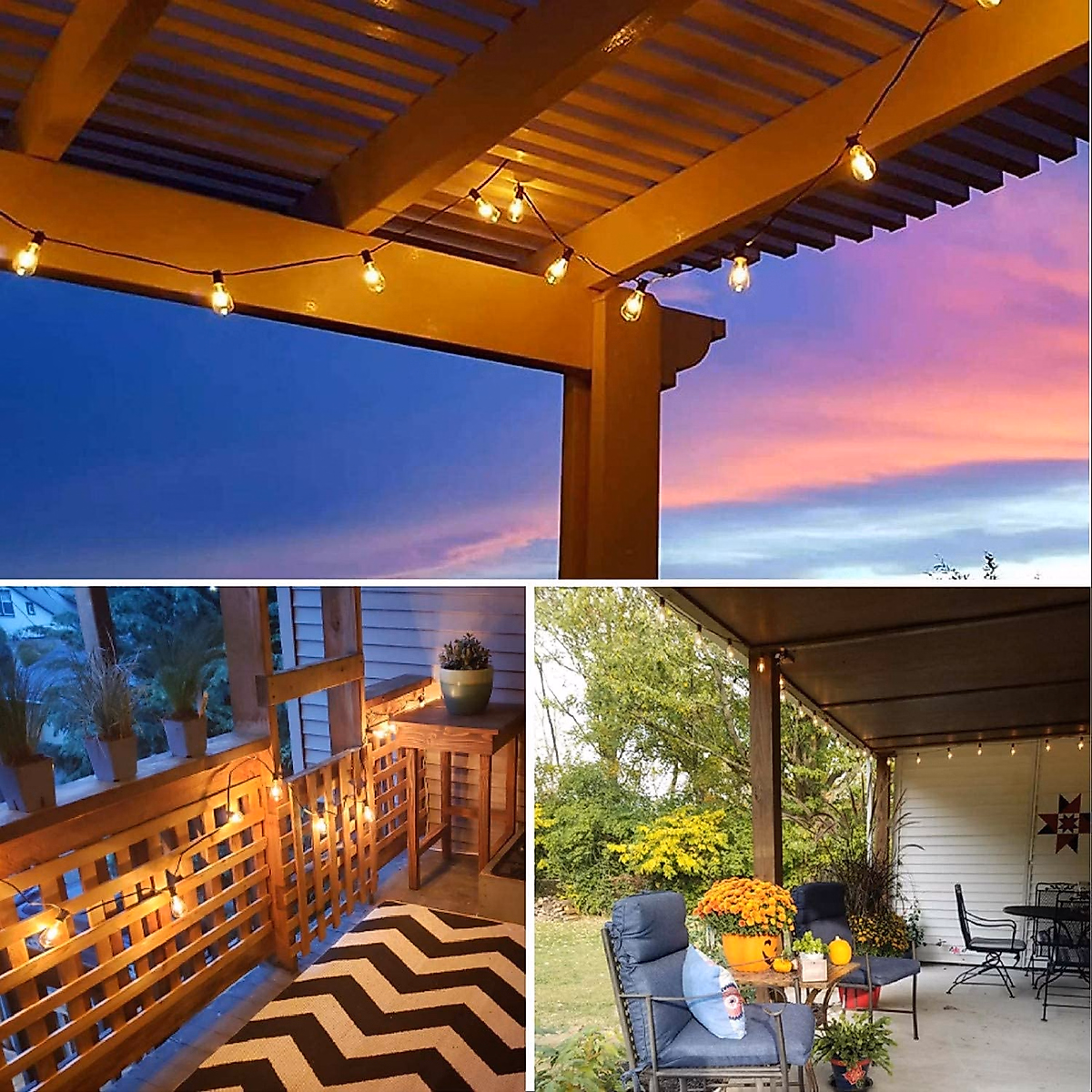 NOTOC LED Replacement Light Bulb,Dimmable Edison Light Bulb Warm White 0.6 watt G40/E12 Screw Base,ST38 LED Shatterproof Bulbs for Indoor/Outdoor Courtyard String Lights, Pack of 15