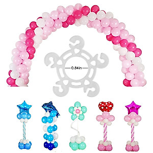 Balloon Clips(120 pcs), Tinabless Balloon Connectors for Decor Balloon Arch, Balloon Column Stand and Balloon Flowers