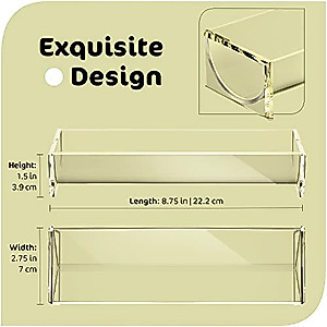Srenta Clear Cracker Tray for Serving, Set of 2 Rectangular Cracker Holder for Serving Trays, Acrylic Cracker Dish, Food Display Cracker Serving Tray Stand for Home, Party & Charcuterie Board Platter